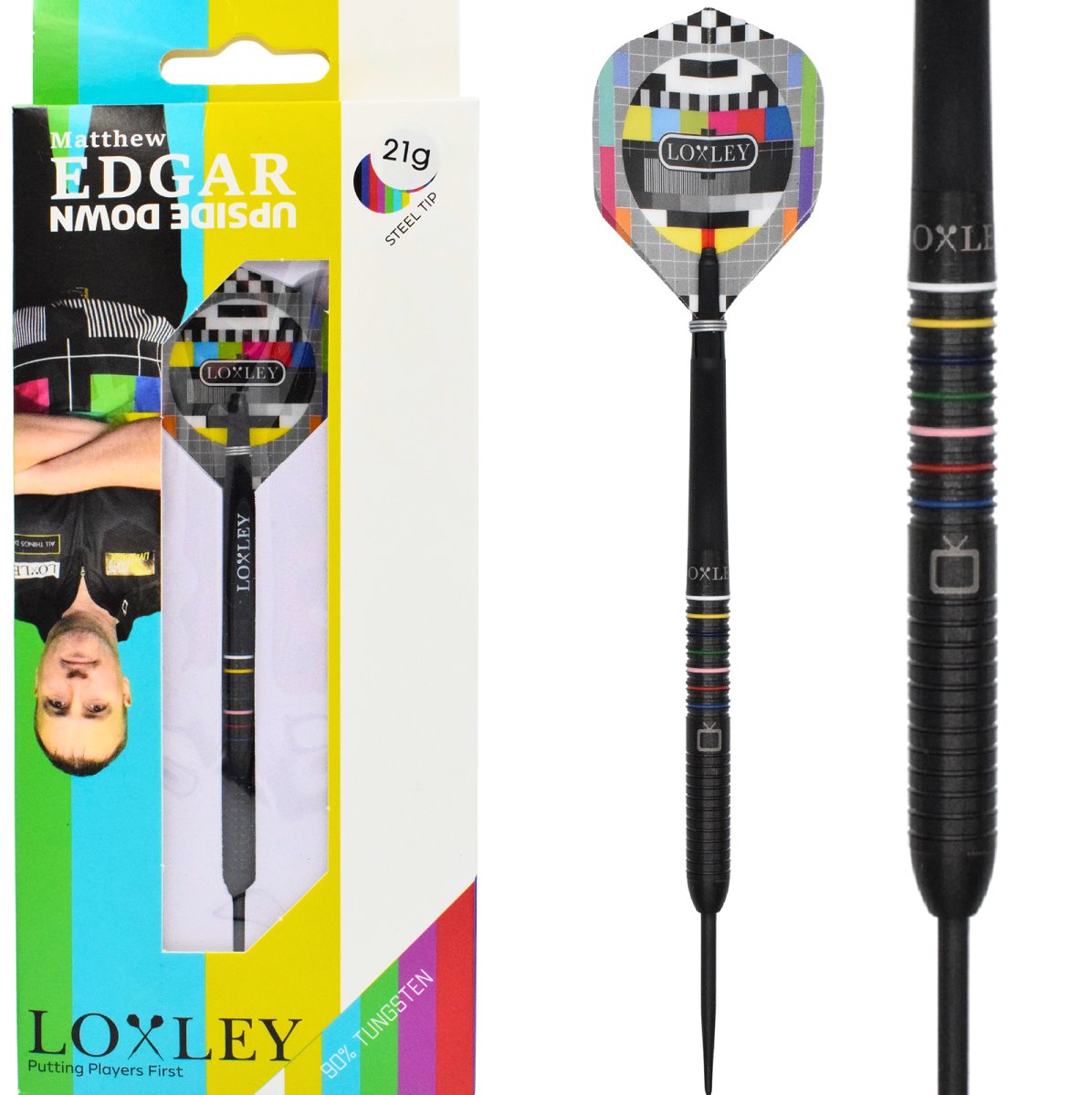 Loxley Matthew Edgar Upside Down 90% Steeldarts 21/23 Gramm Steeldarts ...