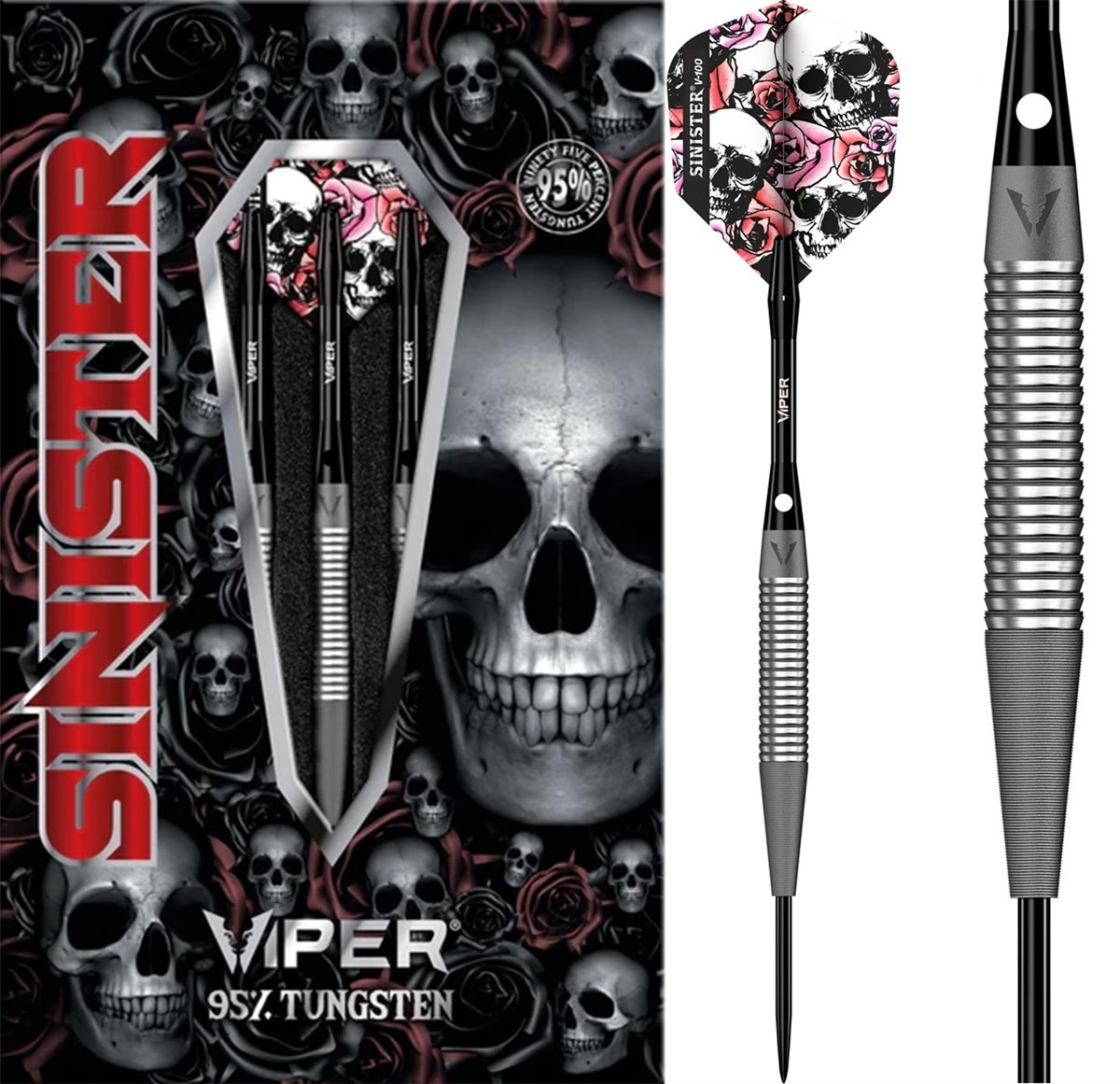 Viper Sinister S1 Sandblasted Shark Grip 95% Steeldarts 22/24/26 Gramm ...