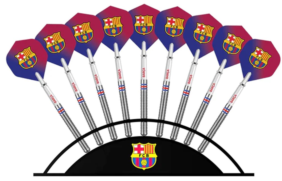 Football FC Barcelona Official Licensed BARÇA Station 9 Darts Display ...