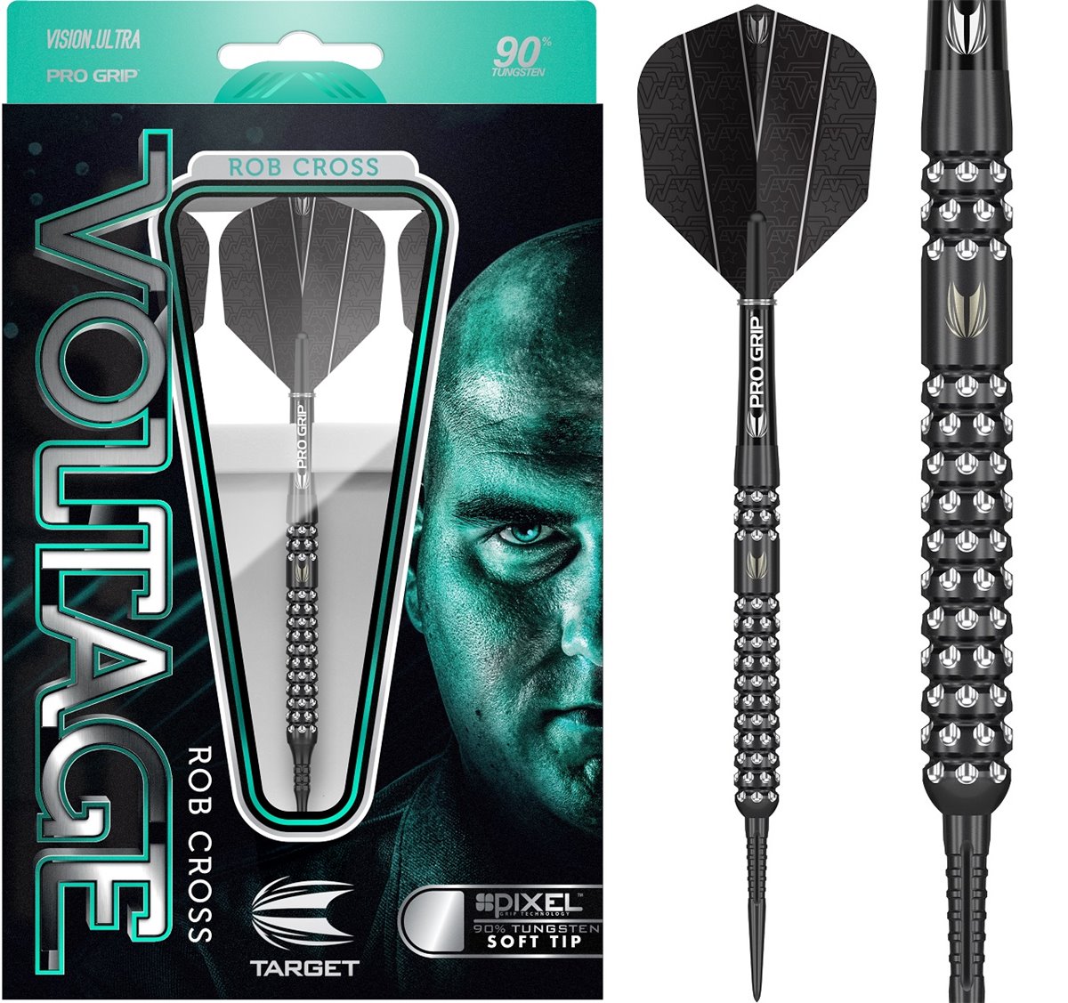 Target Rob Cross Black Pixel Steeldarts 2019 21/23/25 Gramm Steeldarts ...