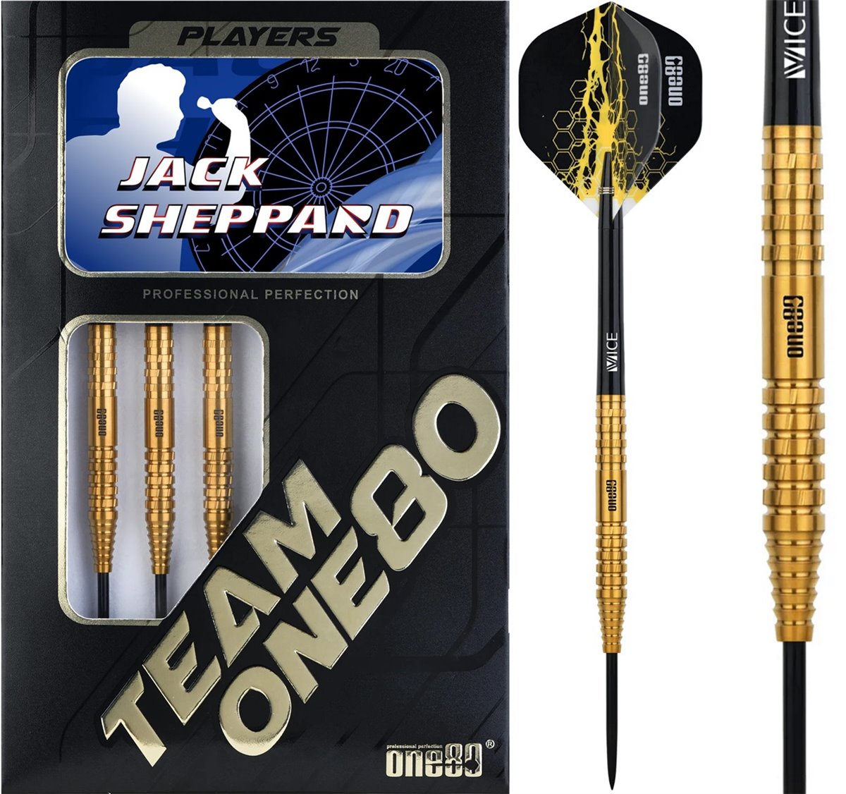 ONE80 Jack Sheppard Signature Steel Darts 21/23 Gramm Steeldarts | 21 | ON9258