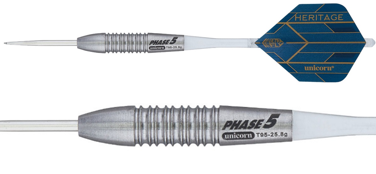 Unicorn Heritage Phase 5 95% Steeldarts 26 Gramm Steeldarts | UN-29836